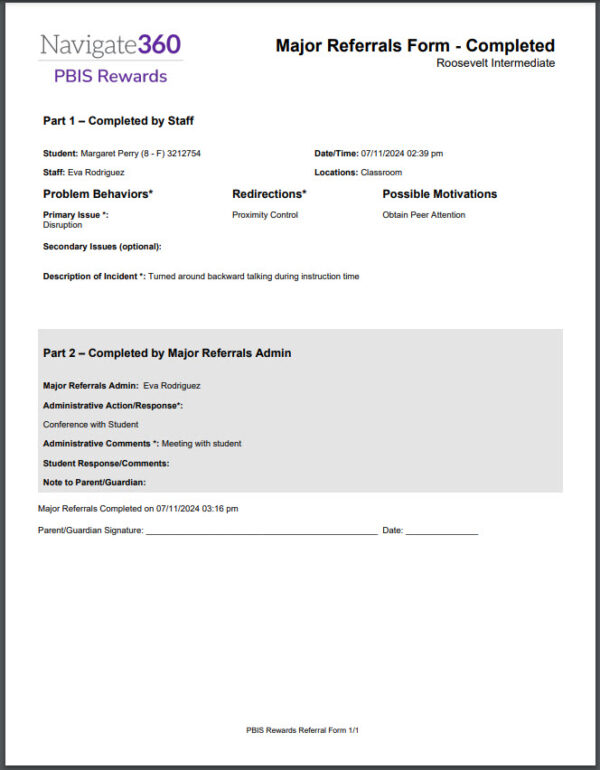 Referrals - Teacher Focus - PBIS Rewards Support Center