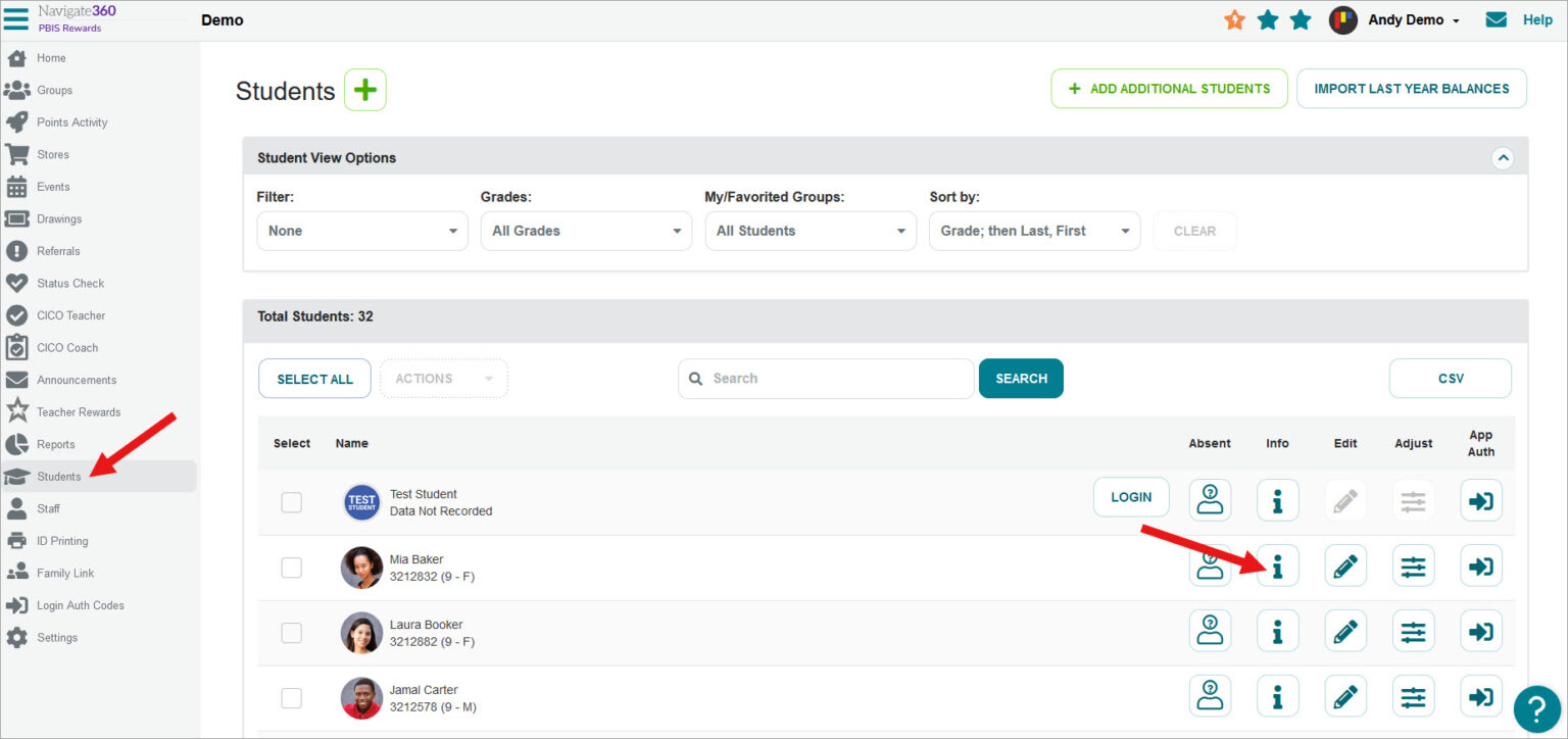 How can I see all the information about a student? (Student Dashboard ...