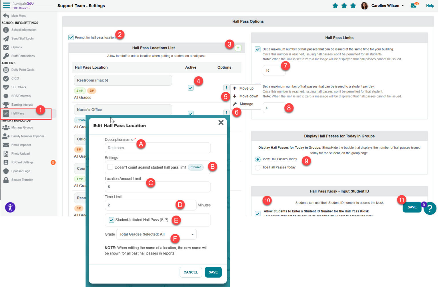 Admin Setup - Hall Pass Plus - PBIS Rewards Support Center